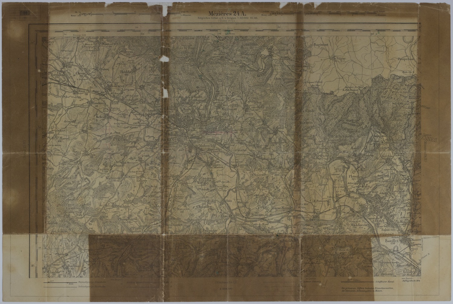 Map of the Area Around Mezieres | Harry S. Truman
