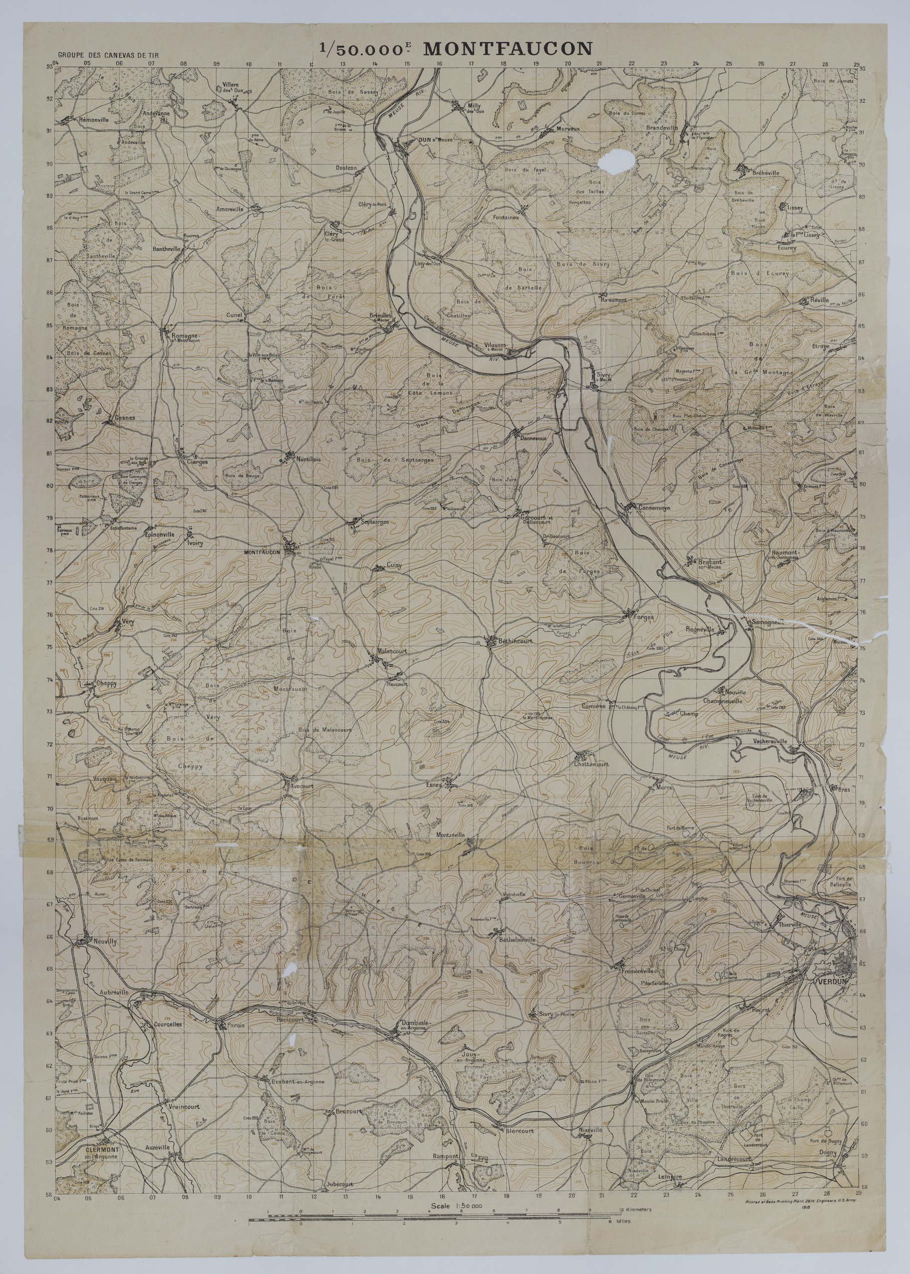 Map of the Area around Montfaucon | Harry S. Truman