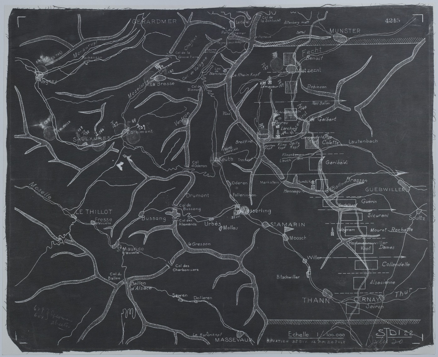 Map of 35th Division Positions | Harry S. Truman