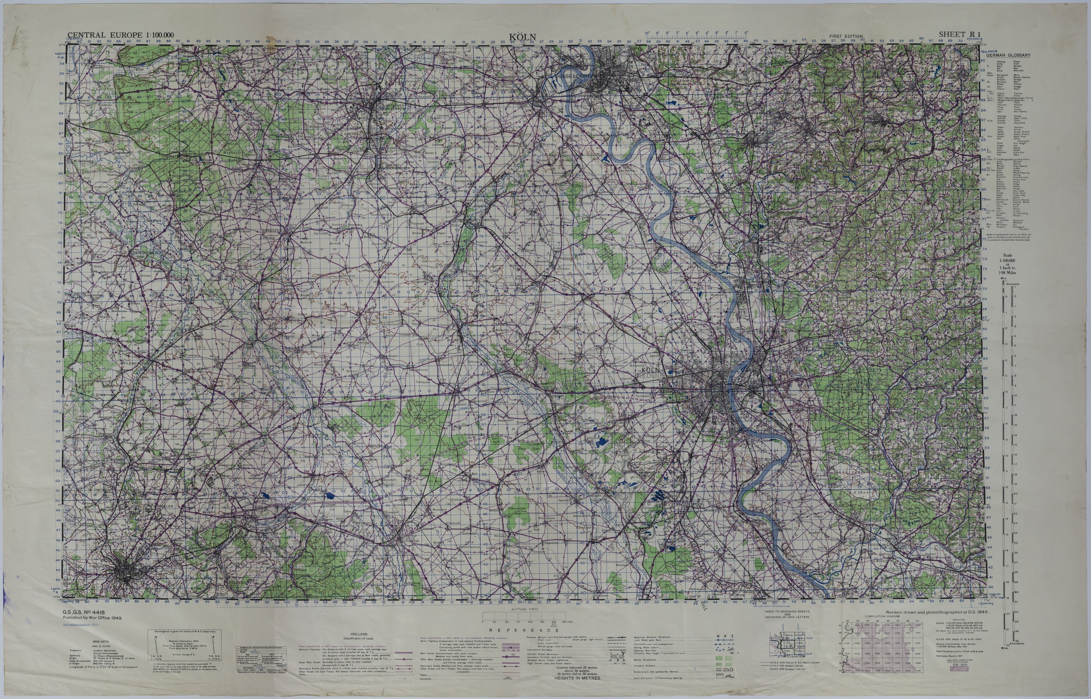 Map of the Area Near Cologne, Germany | Harry S. Truman