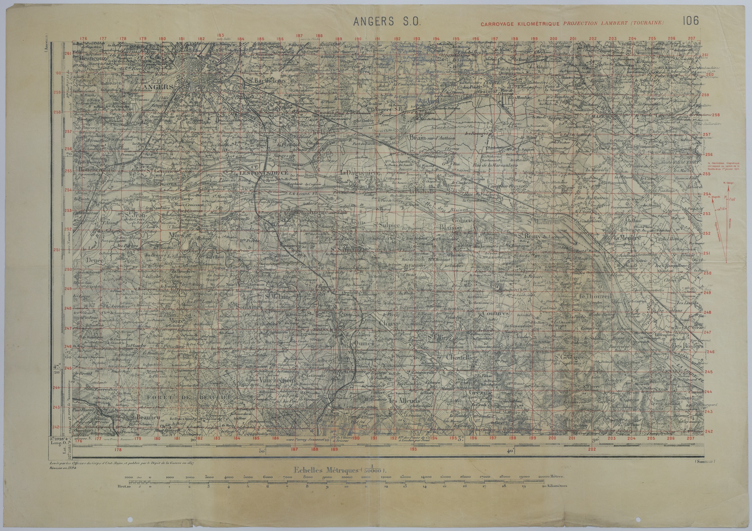 Map of the Area Around Angers | Harry S. Truman