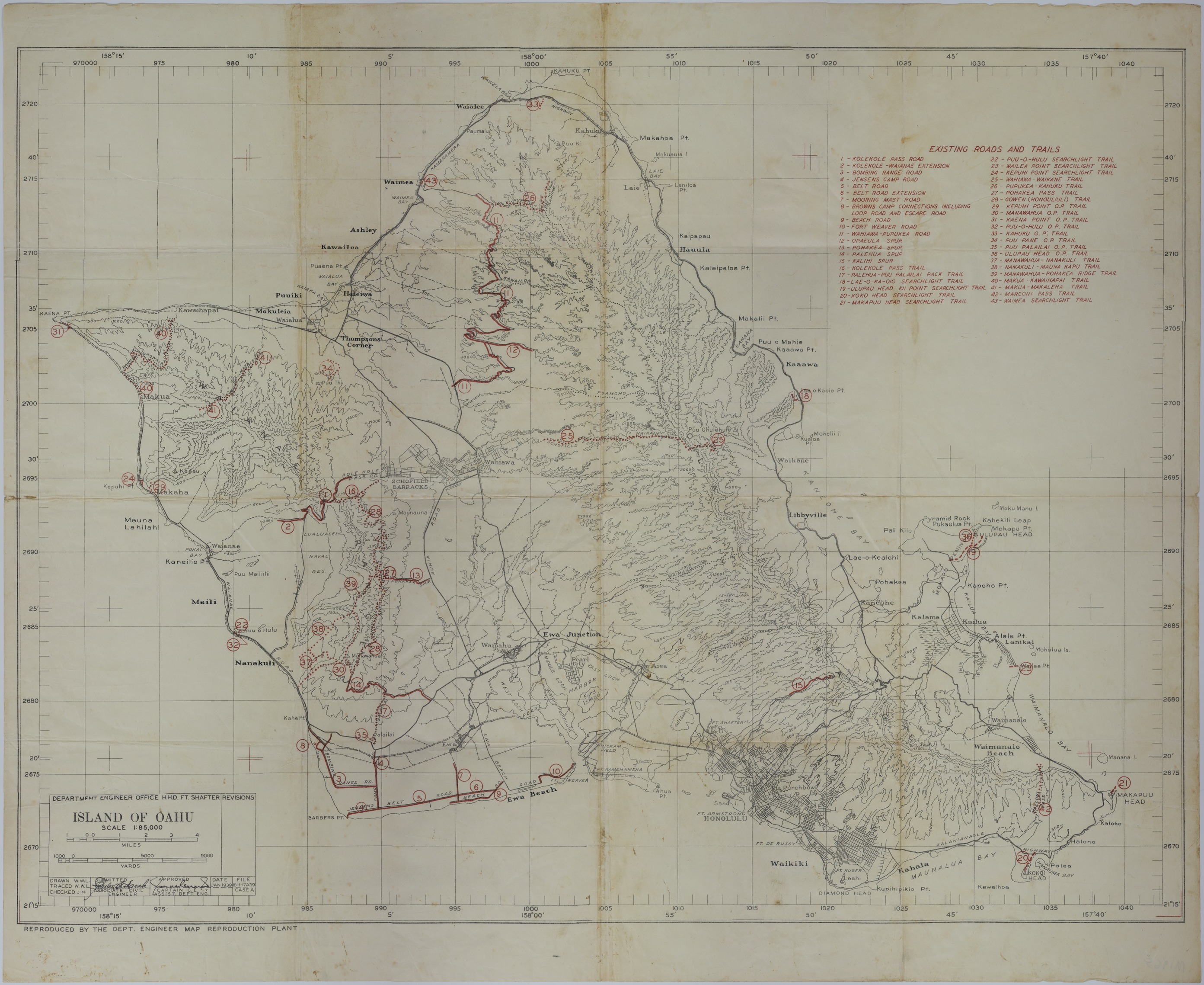 Map of the Island of Oahu | Harry S. Truman