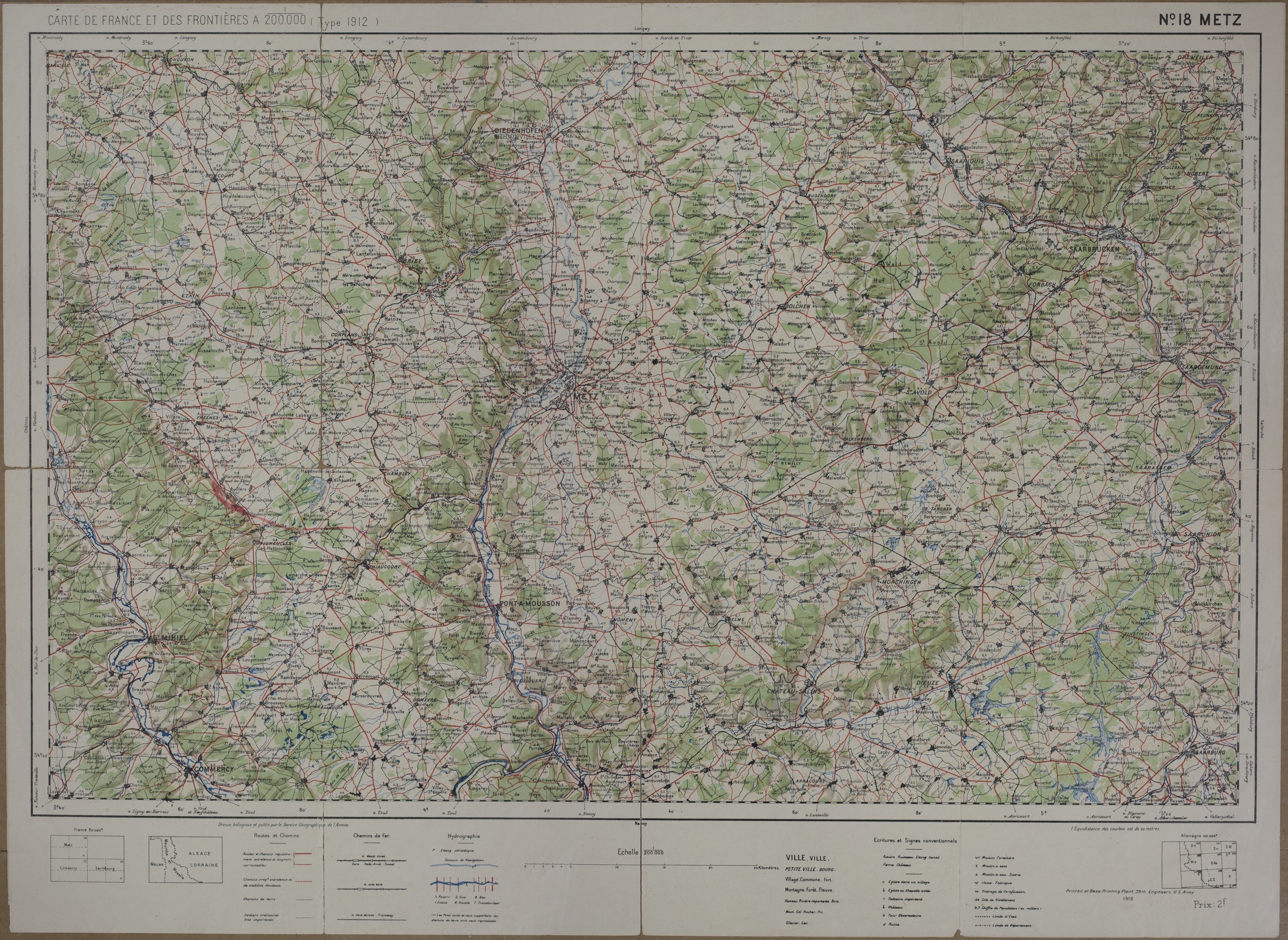 Map of the Area Surrounding Metz | Harry S. Truman