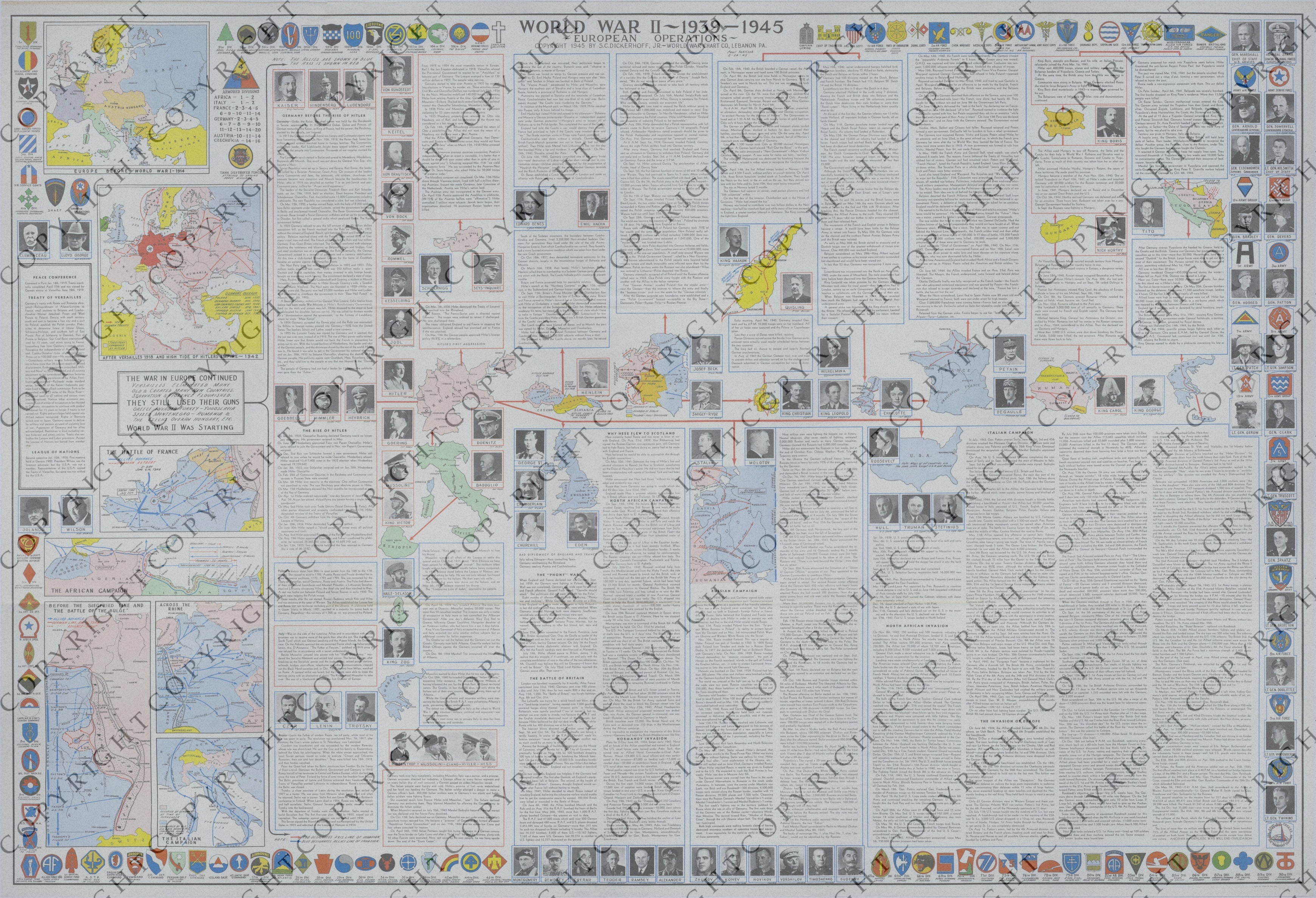 Chart of the European Theater | Harry S. Truman