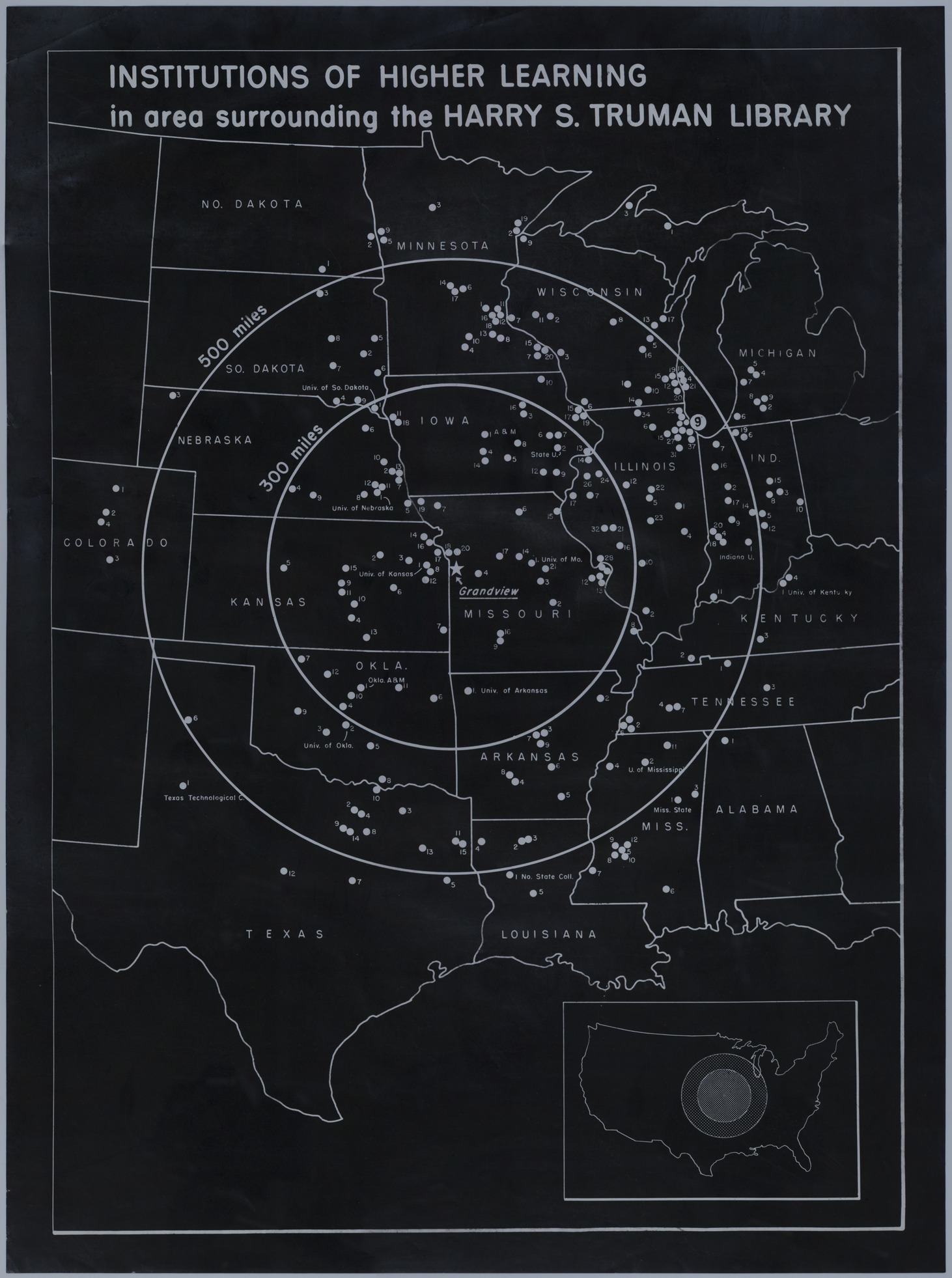 Map of Universities and Colleges Surrounding the Proposed Harry S ...