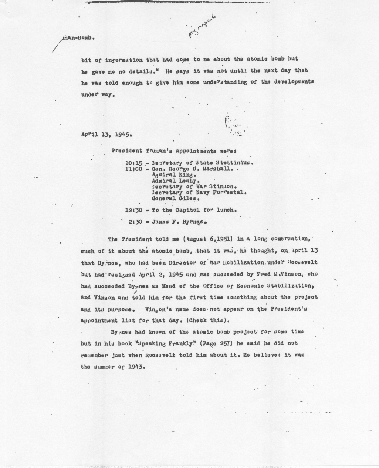 "Truman and the Atom Bomb" | Harry S. Truman