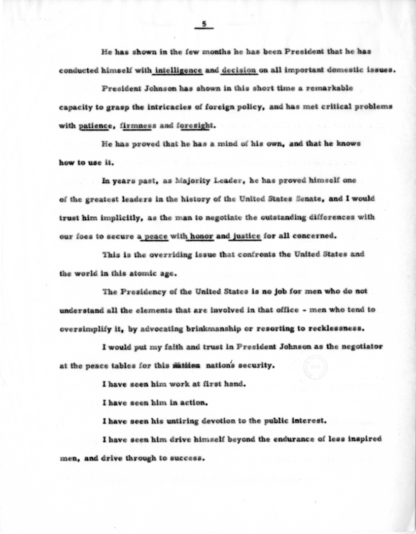 Speech Broadcast Transcript | Harry S. Truman