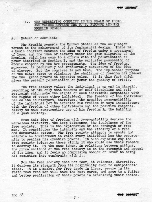 "A Report to the National Security Council - NSC 68" | Harry S. Truman