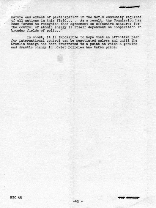 "A Report to the National Security Council - NSC 68" | Harry S. Truman