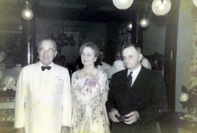 A snapshot of President Harry S. Truman, his sister Mary Jane, and his ...