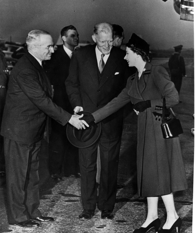 President Truman shakes hands with Princess Elizabeth | Harry S. Truman