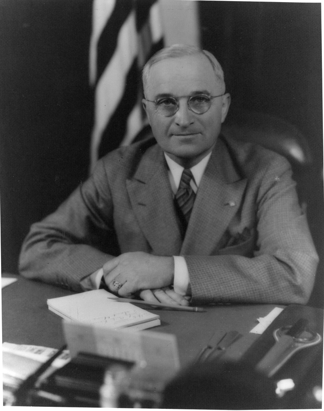 President Truman at his desk in Oval Office | Harry S. Truman
