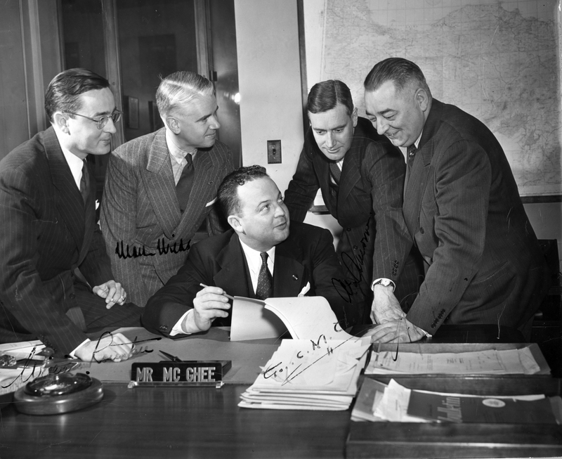 Photograph of George C. McGhee, William Rountree, and others | Harry S ...