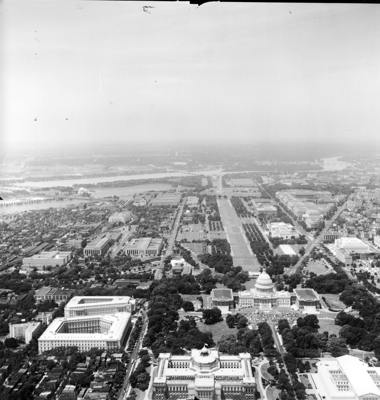 Aerial photograph of Washington, D. C. showing Library of Congress and ...