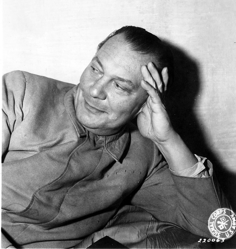 Hermann Goering awaits trial in a cell at the Nuremberg City Jail ...