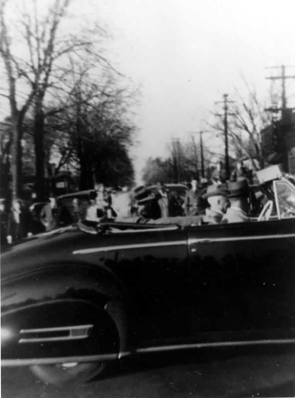President Truman rides in a car on the way to Girard College | Harry S ...