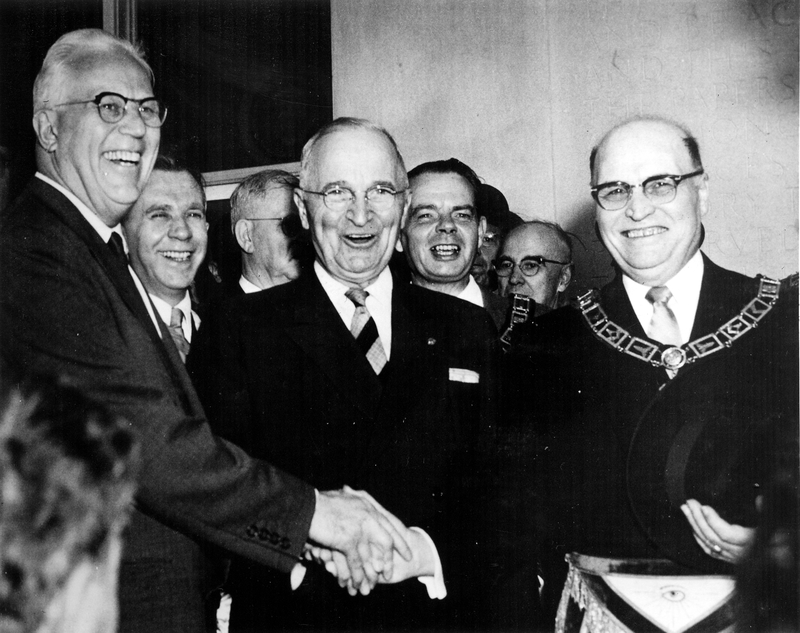 Former President Truman with Earl Warren and other Masons | Harry S. Truman