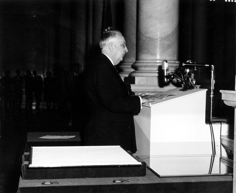 Chief Justice Vinson speaks at Constitution Day ceremonies | Harry S ...