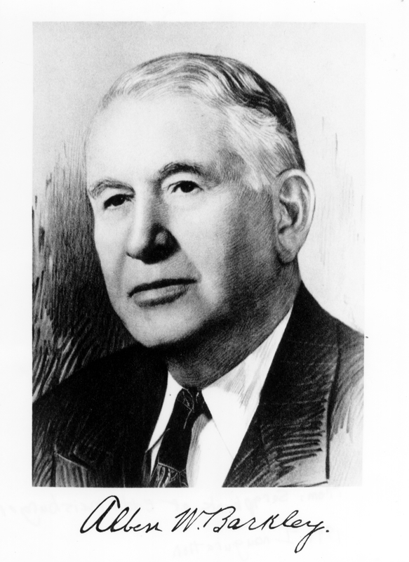 Autographed painting of Alben W. Barkley | Harry S. Truman