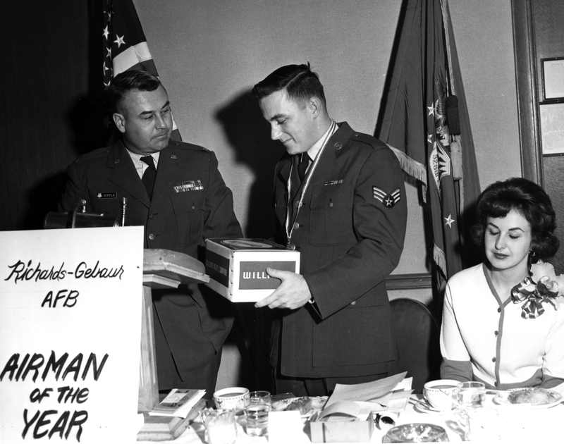 A1C Gerald L. Ingram at a lunch at Richards-Gebaur Air Force Base ...