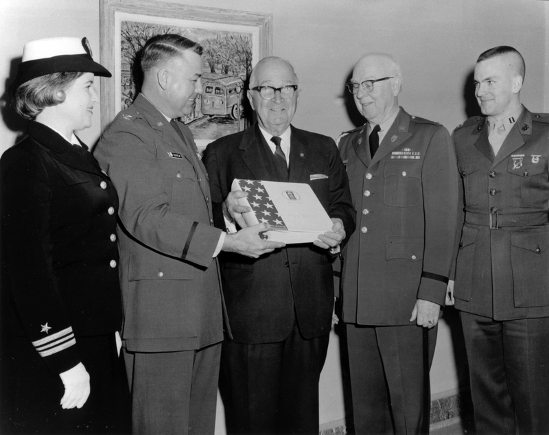 Former President Truman, Col. Riffle, Rufus Burrus and Others at the ...