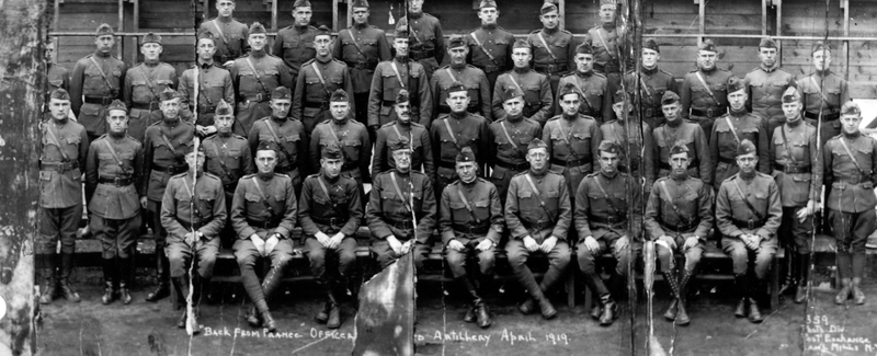 Officers of the 129th Field Artillery, including Harry S. Truman ...