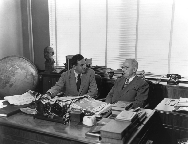 Harry S. Truman at his office in Federal Reserve Bank | Harry S. Truman