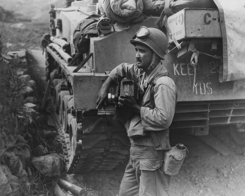 Sergeant First Class Al Chang by Tank | Harry S. Truman