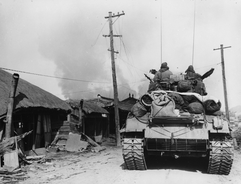 M-4 tanks of the 89th Tank Company, 25th Infantry Division | Harry S ...