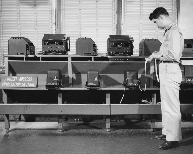 Headquarters, Far East Command Communication Center in Tokyo during ...