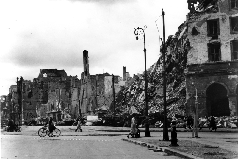 Buildings in Berlin, Germany, damaged or destroyed by bombing during ...