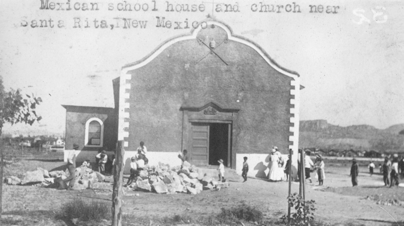 Mexican Schoolhouse and Church near Santa Rita, New Mexico | Harry S ...