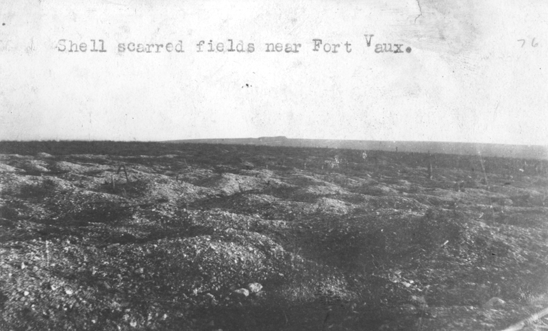 Shell scarred fields near Fort Vaux | Harry S. Truman