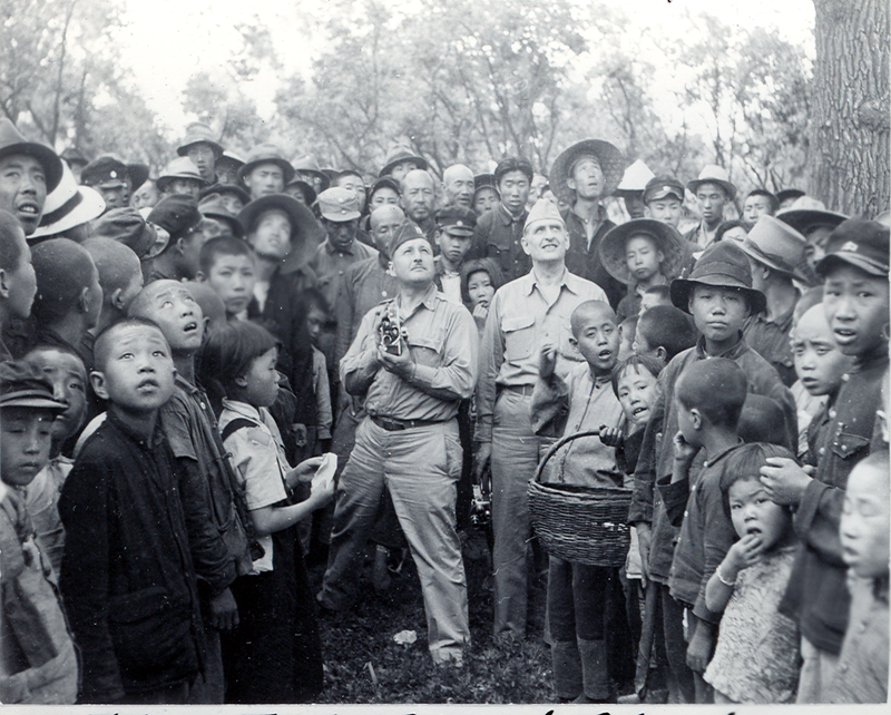 Members of the U.S. Reparations Tour with children in Liaoyang ...