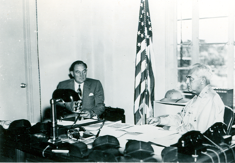 Edwin Pauley and High Commissioner Paul V. McNutt | Harry S. Truman