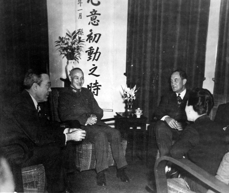 Edwin Pauley with Chiang Kai-Shek and Madame Chiang | Harry S. Truman