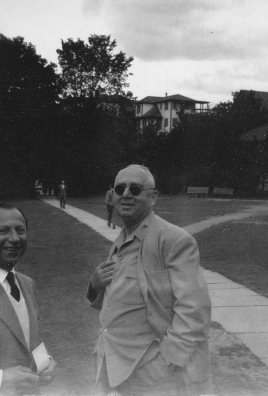 An unidentified man and David K. Niles stand talking | Harry S. Truman