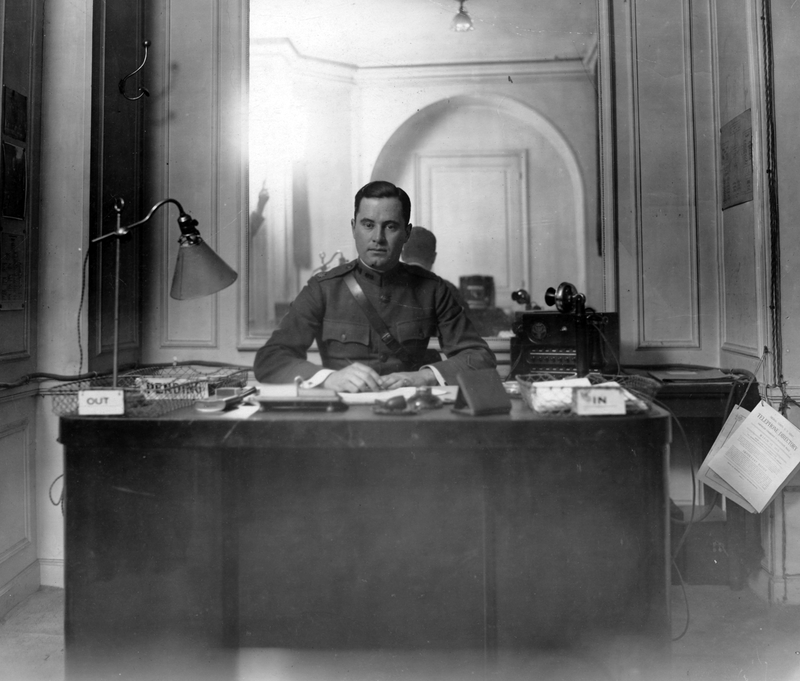 Major Richard C. Patterson at his Desk in Paris | Harry S. Truman