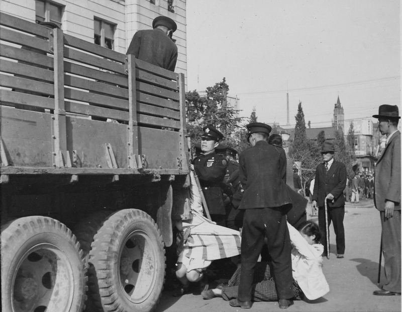 Korean Police Break up a Riot in Seoul, Korea | Harry S. Truman