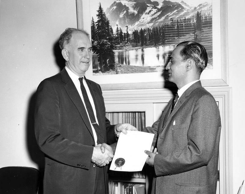 Labor Department Official Robert C. Goodwin Presenting Certificate ...
