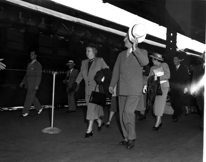 Harry and Bess Truman at Union Station, Kansas City, Missouri | Harry S ...