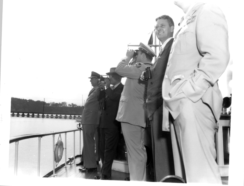 President Truman on the Lenore Recording the Navy Crew Races with his ...