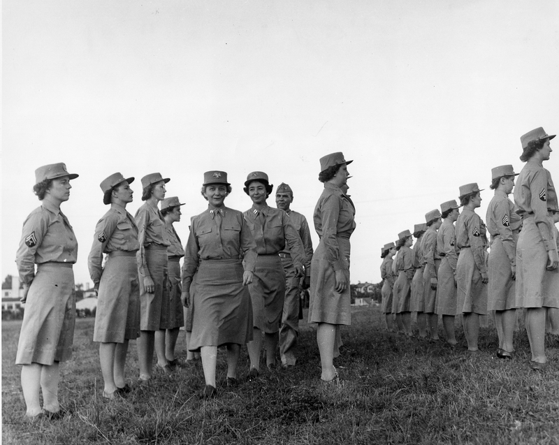 Captain Westray Battle Boyce Reviews the Women's Army Auxiliary Corps ...