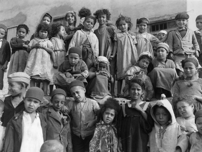 A Group of Arab Children Gather for a Photograph | Harry S. Truman