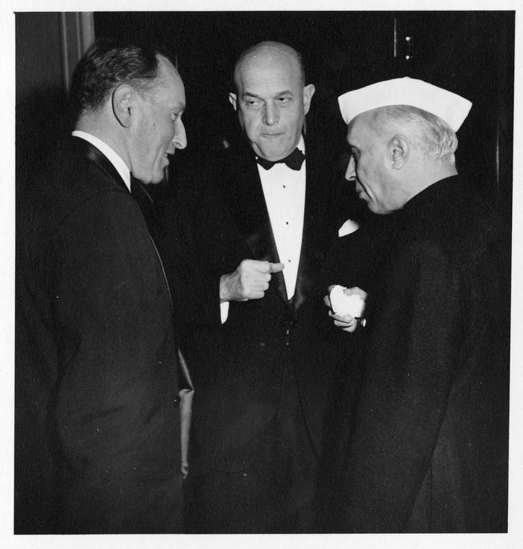 Jawaharlal Nehru Visits with Two Diplomats During his Visit to ...