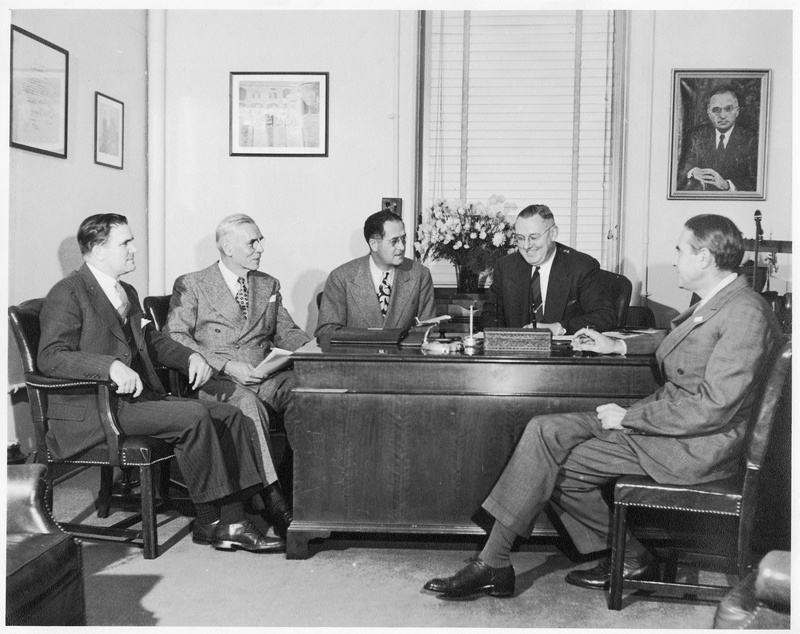 John R. Steelman with Cabinet Members and Others | Harry S. Truman