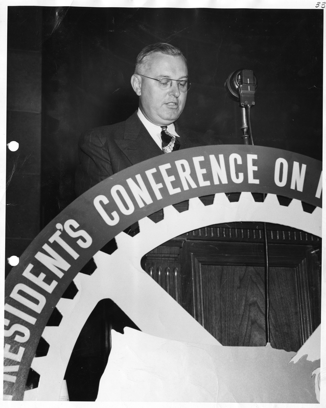 John R. Steelman Speaks at the President's Conference on Industrial ...