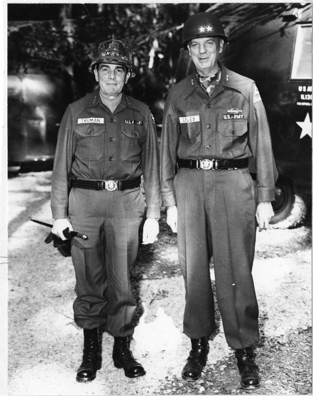 Lieutenant General Louis W. Truman and Major General Surles Pose for a ...