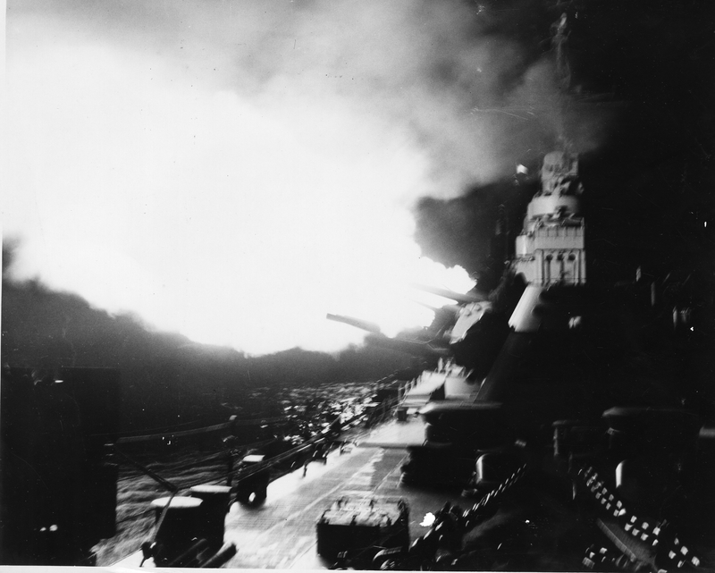 USS Manchester Fires Broadside at Night | Harry S. Truman
