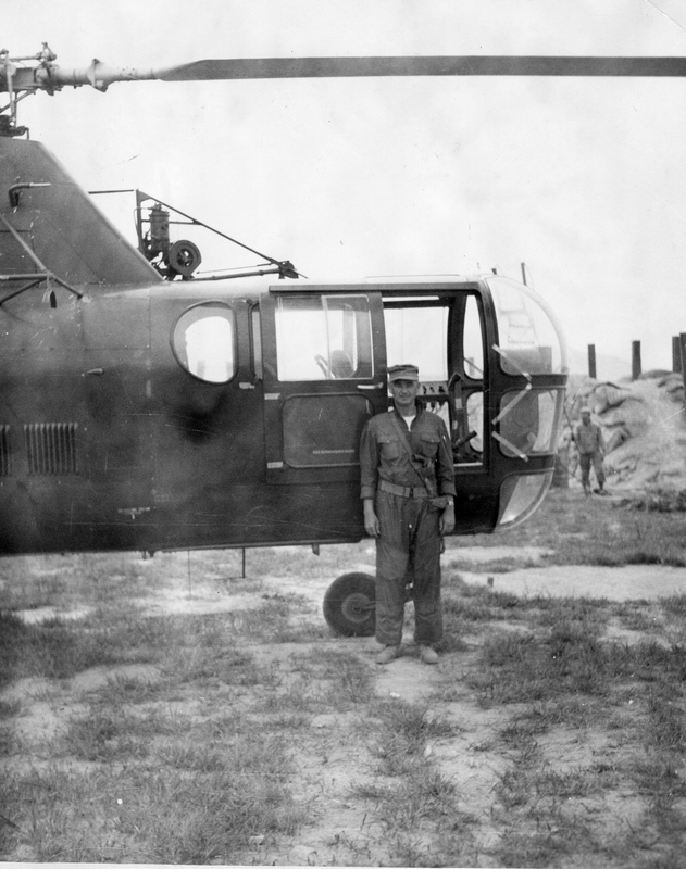 Lieutenant Charles Jones Poses with Helicopter "Clementine" | Harry S ...